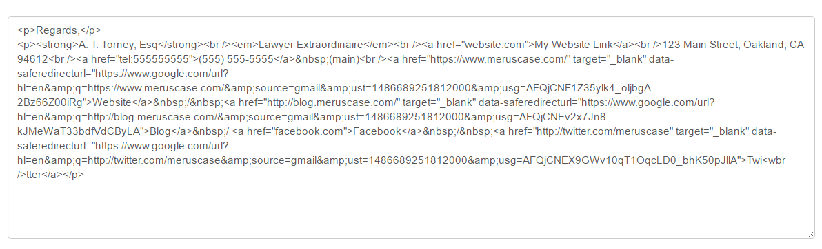 MerusCase Support Email Signature